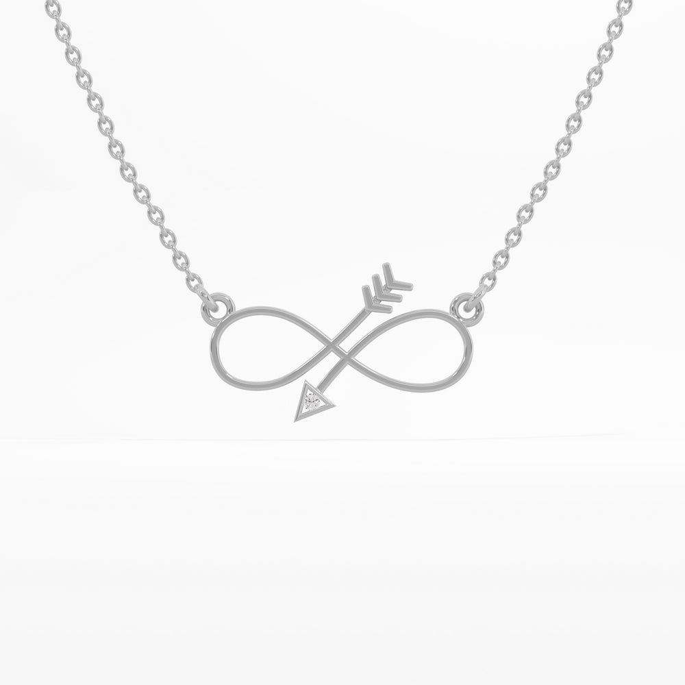Infinity Aim Necklace | Sterling Silver Arrow Necklace | U ARE